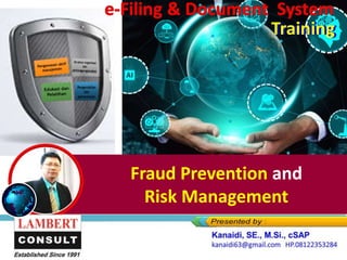 Fraud Prevention & Risk Management _Training "e-Filing & Document ...