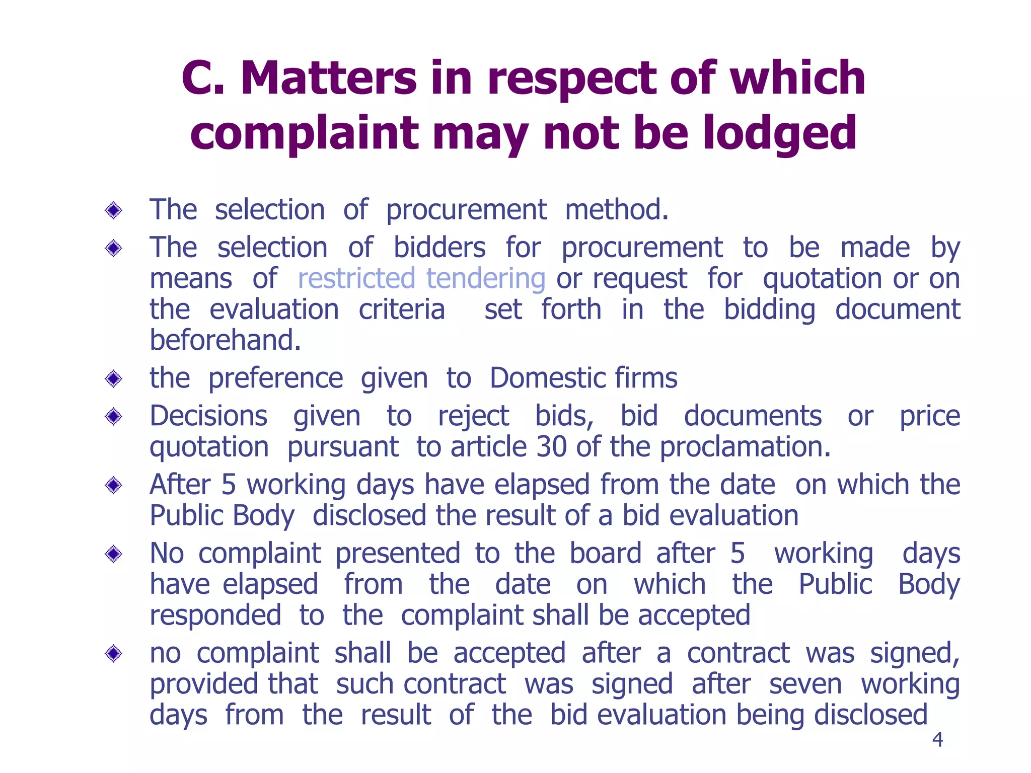 6. Procurement Complaints.ppt | Consumer Issues | Business