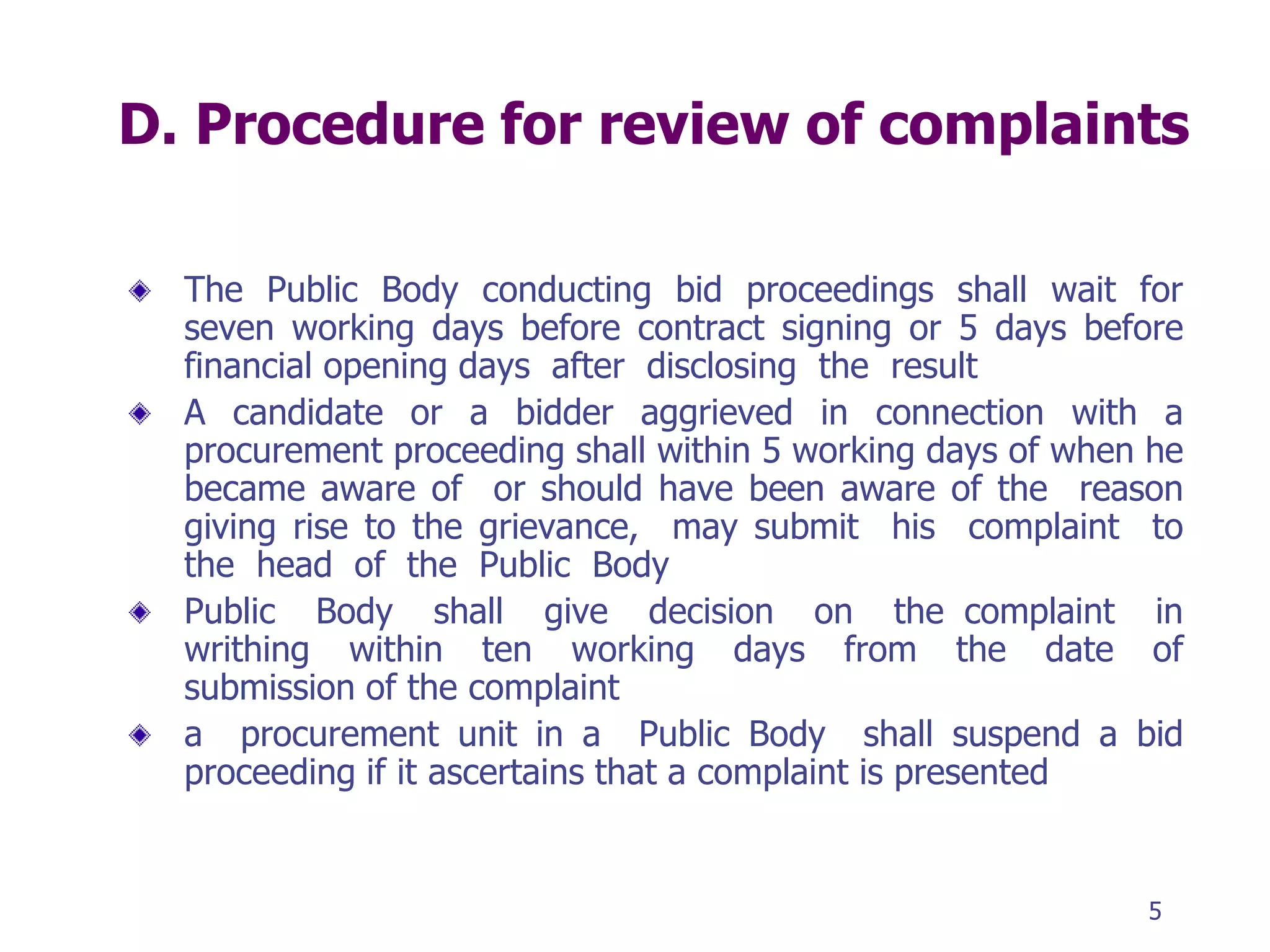 6. Procurement Complaints.ppt | Consumer Issues | Business
