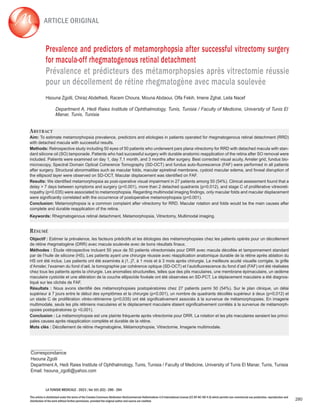 Macular hole sugery | PDF | Eye and Vision Conditions | Diseases and ...