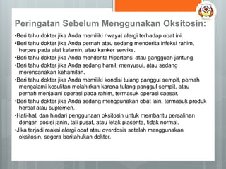 Pemberian Oksitosin | PPTX