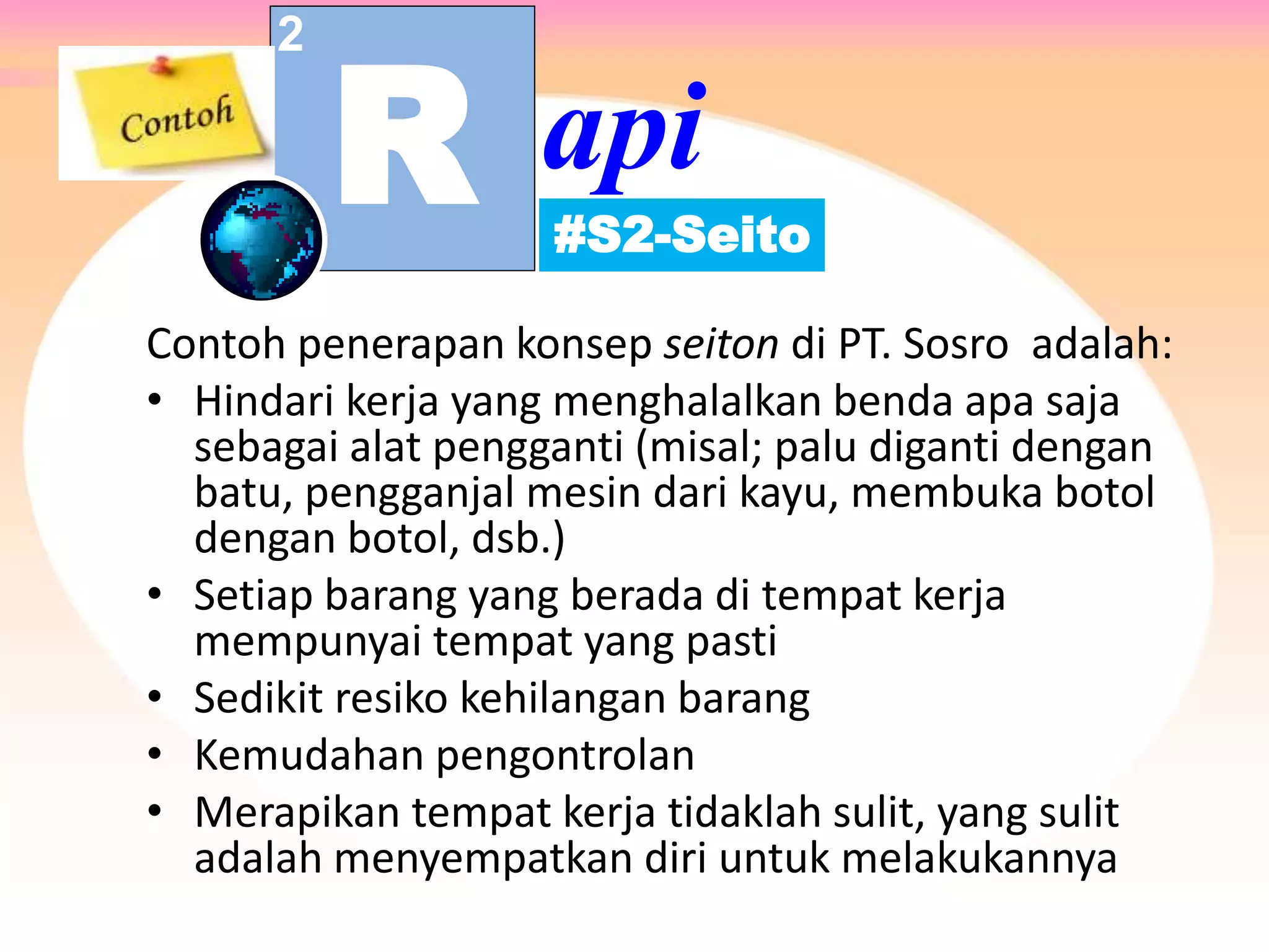 Implementasi 5S/5R di Perusahaan + Contoh2 Penerapannya | PPTX