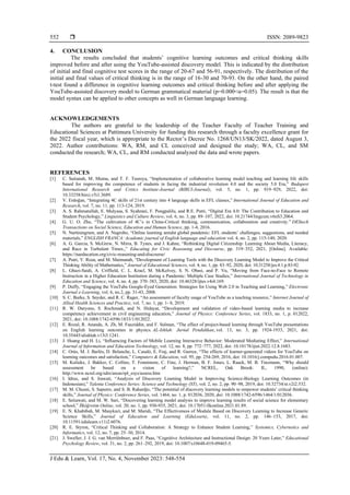 The YouTube-assisted discovery learning model: Improving students’ cognitive learning outcomes ...