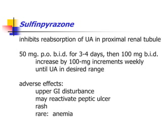 6. Gout pharmacology | PDF