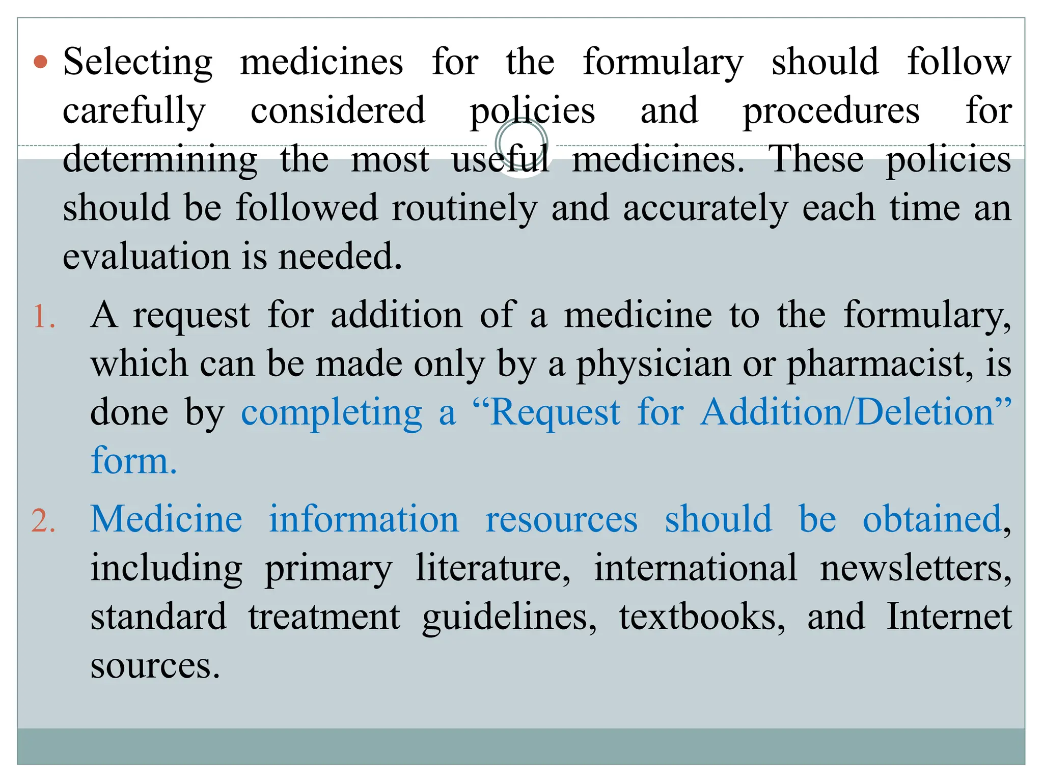 HOSPITALFORMULARY system in hospital organization | PPTX