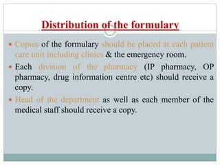 HOSPITALFORMULARY system in hospital organization | PPTX