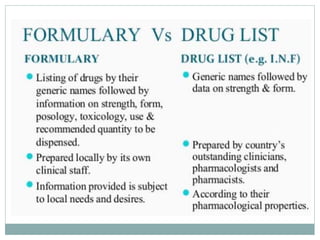 HOSPITALFORMULARY system in hospital organization | PPTX