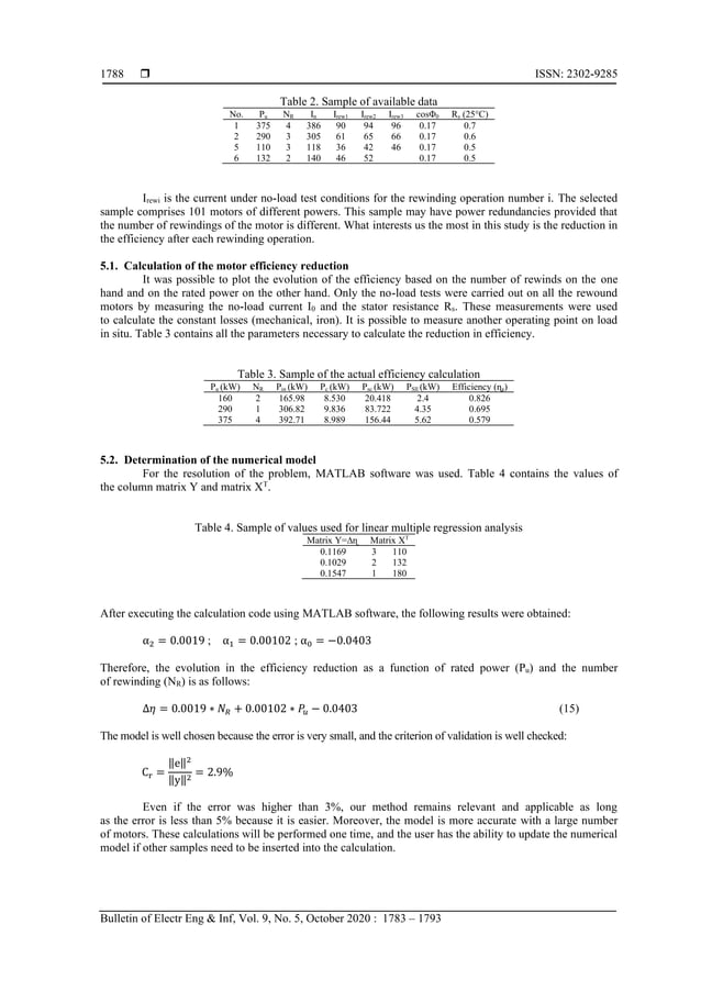 Estimation efficiency of rewound induction motors in situ using a numerical model | PDF