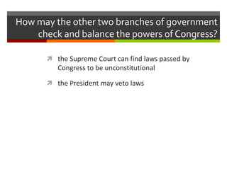 Powers of Congress | PPTX
