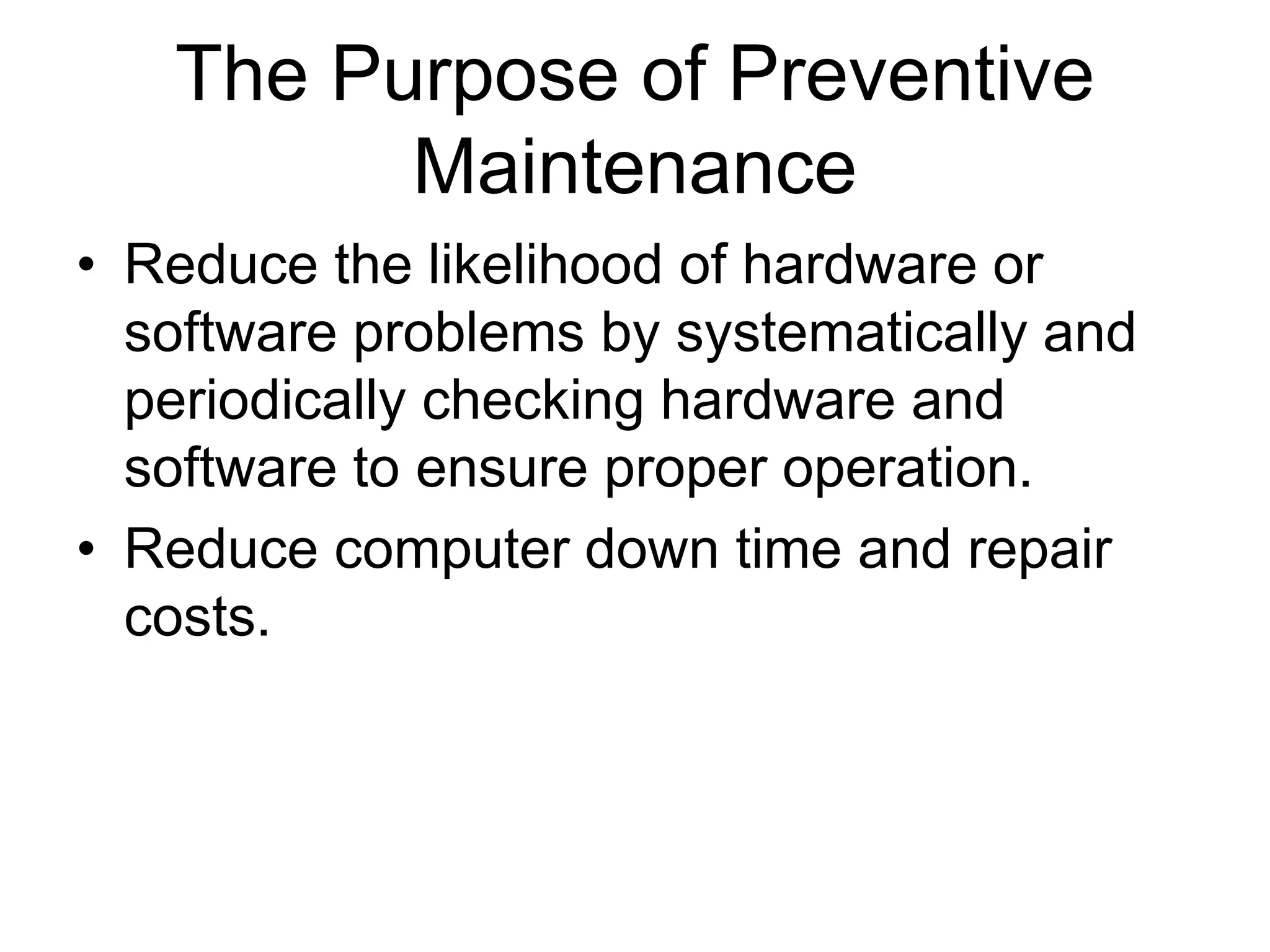 6.Preventive Maintenance and Troubleshooting.ppt