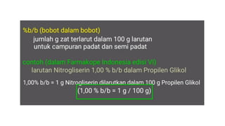 PERSENTASE ZAT AKTIF DALAM SEDIAAN OBAT | PDF