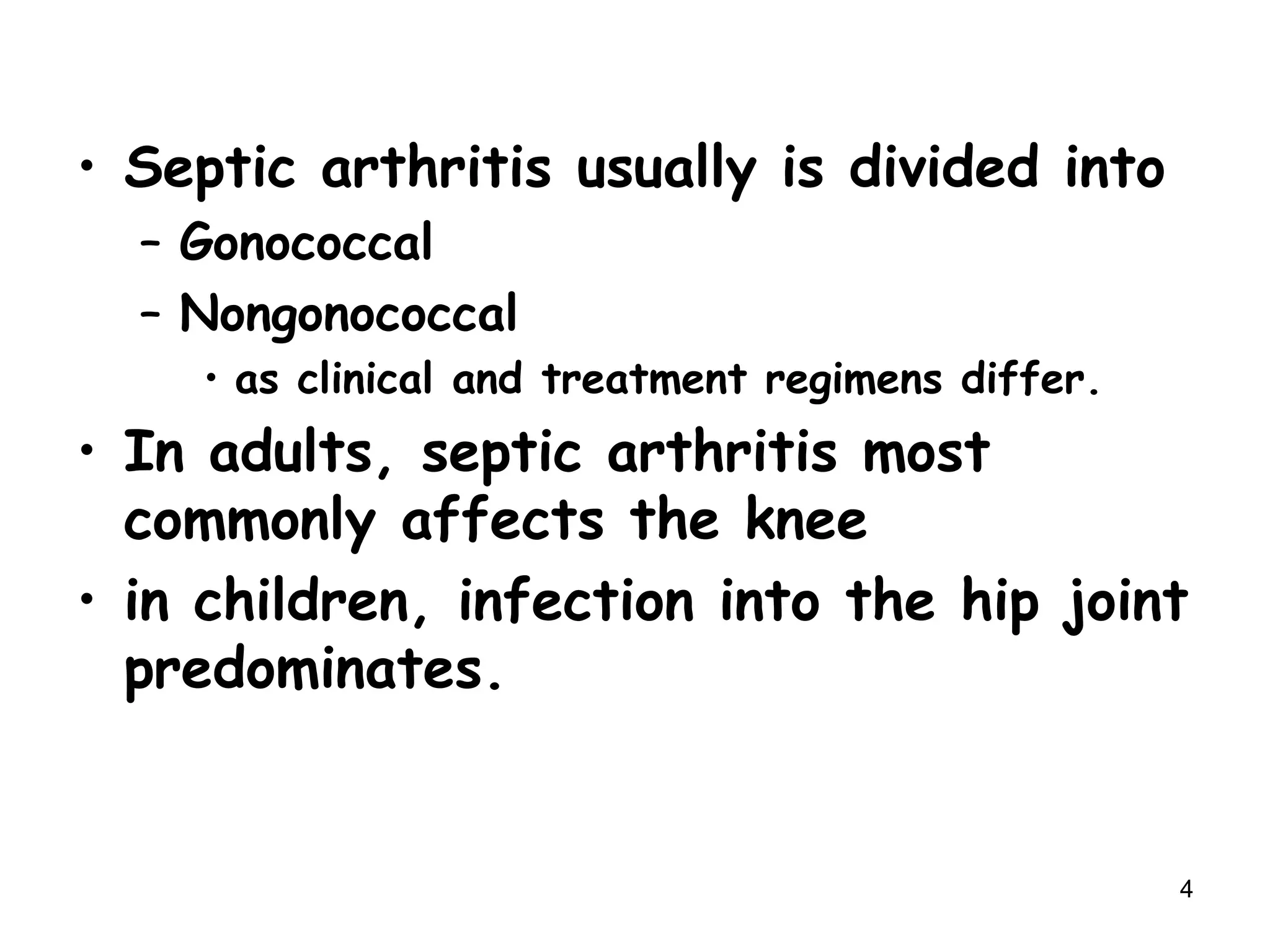 SEPTIC ARTHRITIS AND MANAGEMENT PROTOCOL.ppt