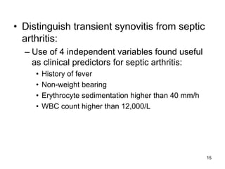SEPTIC ARTHRITIS AND MANAGEMENT PROTOCOL.ppt