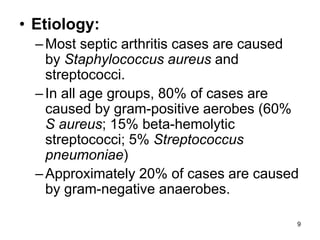 SEPTIC ARTHRITIS AND MANAGEMENT PROTOCOL.ppt
