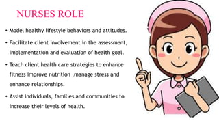 Health Promotion (Community Health Nursing) | PPTX | Children\'s Health ...