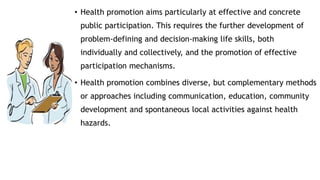 Health Promotion (Community Health Nursing) | PPTX