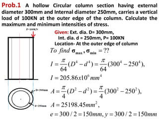 Solid Mechanics Numerical on Direct and Bending Strssess.pptx | Physics ...