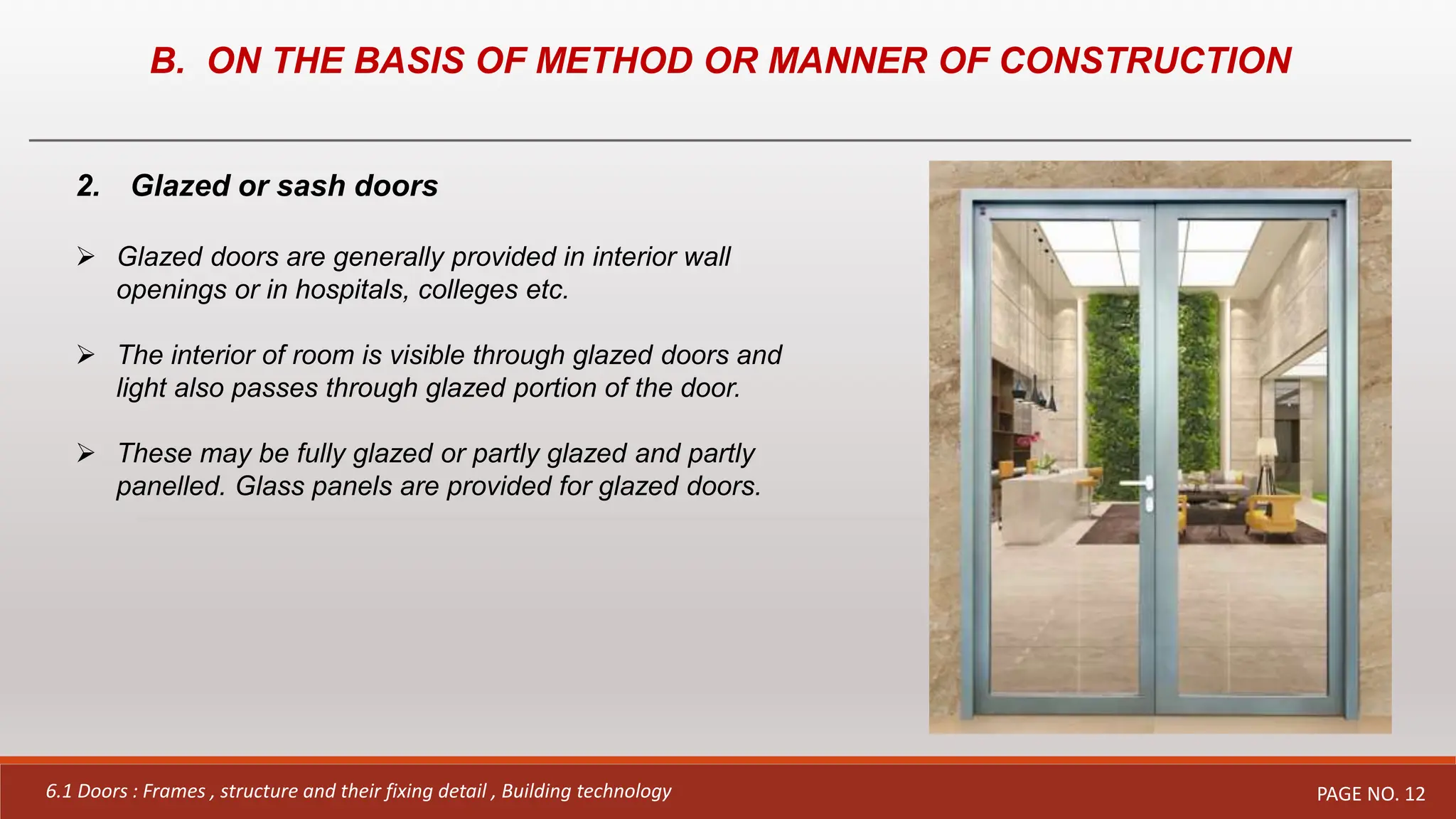 6.1 Doors - Frames, shutters and their fixing detail.pptx