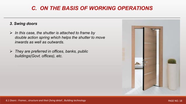 6.1 Doors - Frames, shutters and their fixing detail.pptx