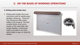 6.1 Doors - Frames, shutters and their fixing detail.pptx