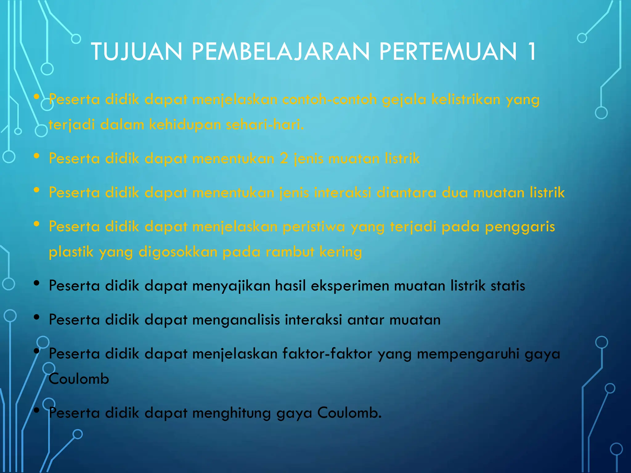 LISTRIK STATIS DAN PERANNYA DAN KEHIDUPAN | PPTX