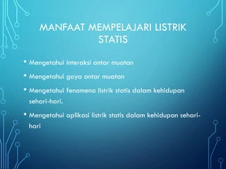 LISTRIK STATIS DAN PERANNYA DAN KEHIDUPAN | PPTX