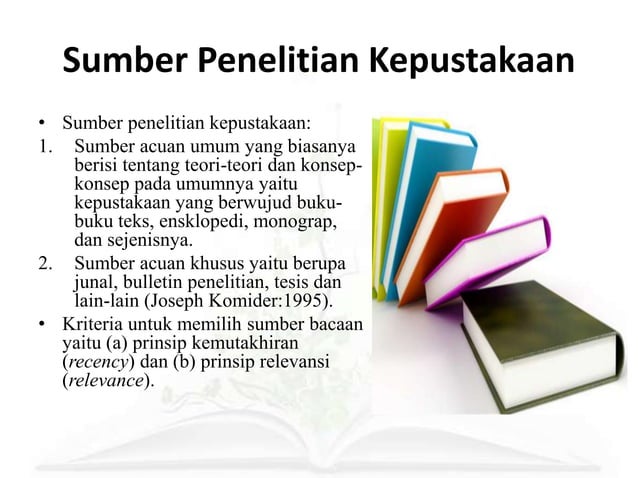 Materi penelitian kepustakaan untuk mahasiswa | PPTX