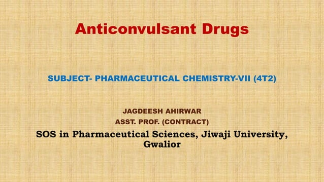 6. Anticonvulsant Drugs everything on this note | PDF | Brain and ...