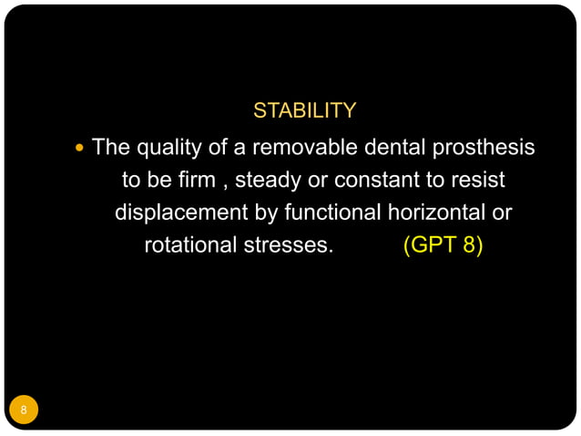6.Retention, stability and support in complete denture.pptx | Oral care ...