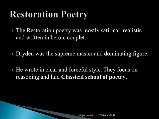 The Restoration Period/Era (1660 - 1700) | PPTX | Christianity ...