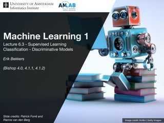 6.3_DiscriminantFunctions for machine learning supervised learning | PPT