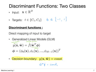 6.3_DiscriminantFunctions for machine learning supervised learning | PPT