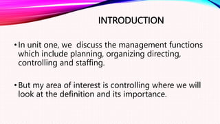 6. MGT functions-Controlling.pptxhahehje | PPT