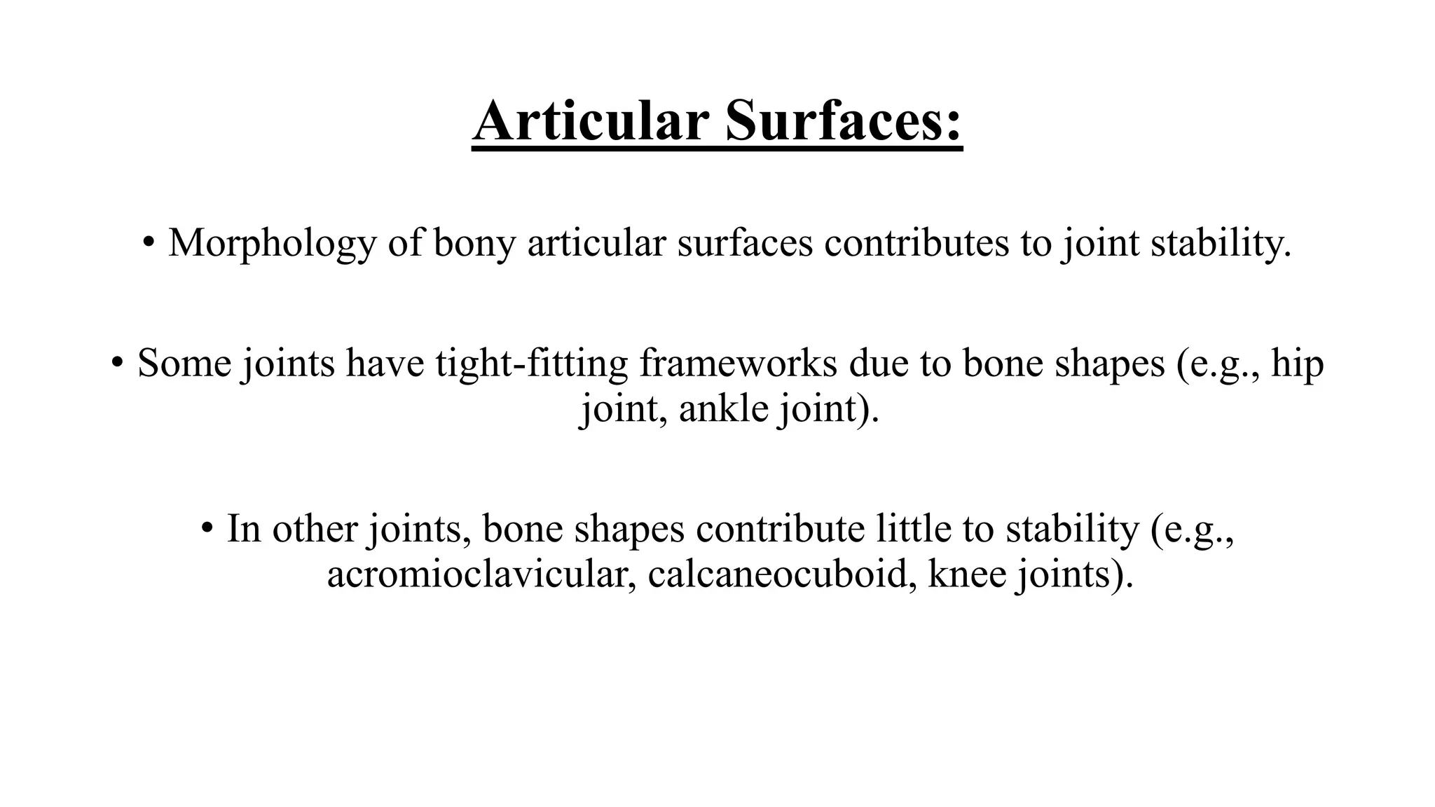 6.pptx: Understanding Joint Stability: Factors and Mechanisms | PPT