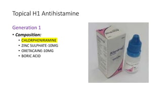Ocular Antihistamines and Anti-allergics | PPTX
