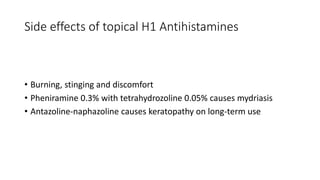 Ocular Antihistamines and Anti-allergics | PPTX