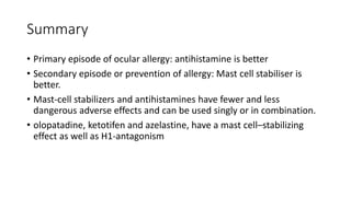 Ocular Antihistamines and Anti-allergics | PPTX