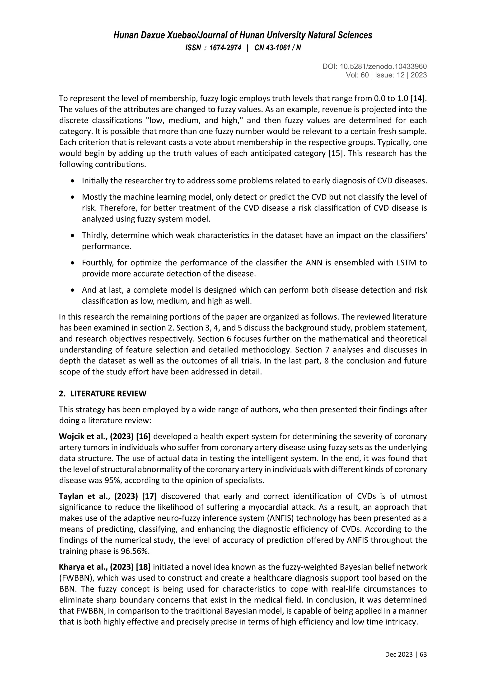 Cardiovascular Disease Detection Using Machine Learning And Risk Classification Based On Fuzzy