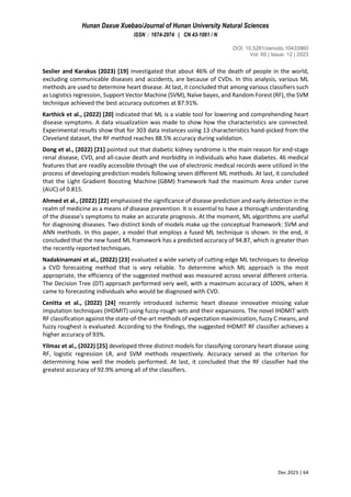 CARDIOVASCULAR DISEASE DETECTION USING MACHINE LEARNING AND RISK ...