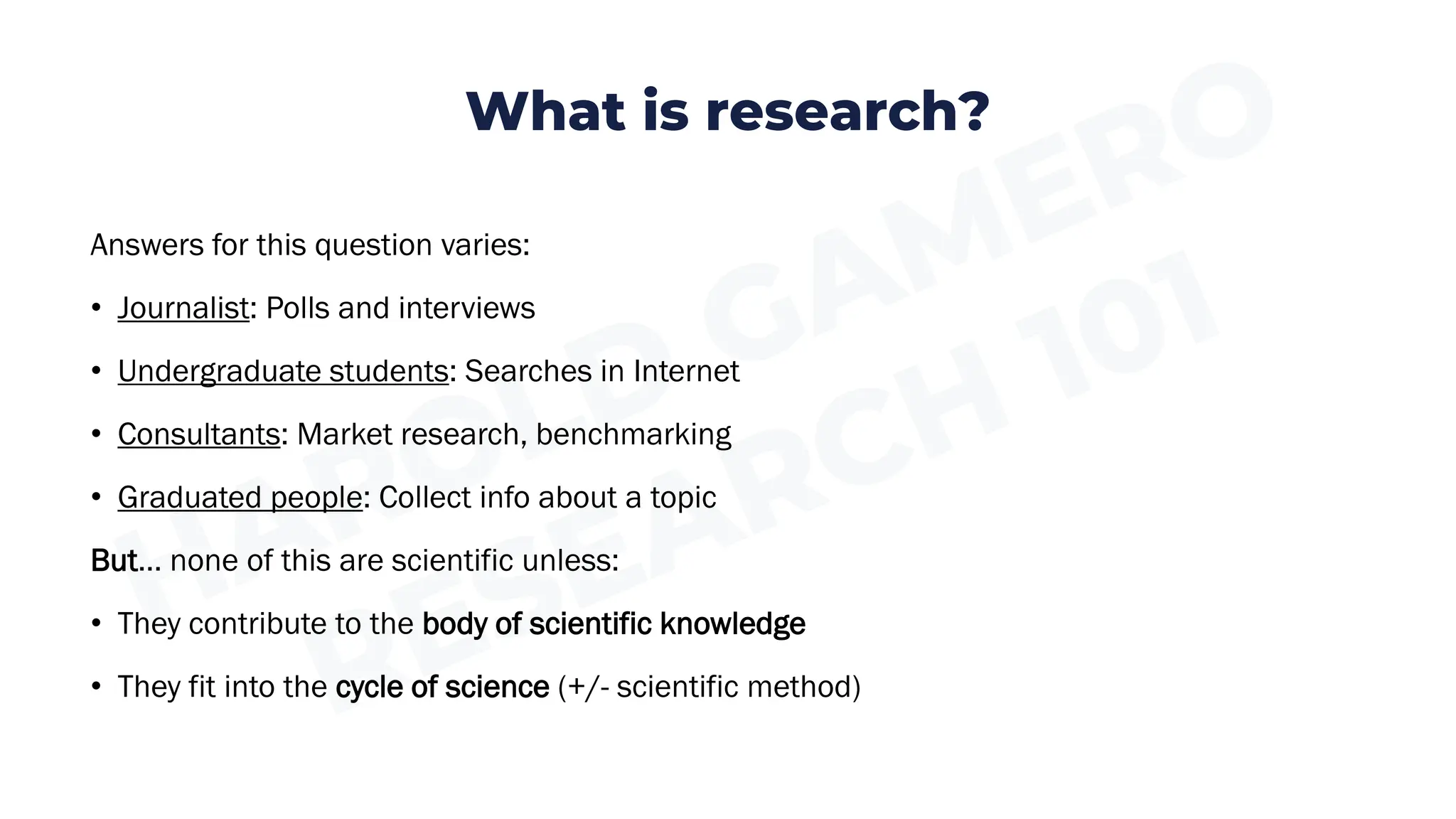 Research 101: What is (Scientific) Research | PDF