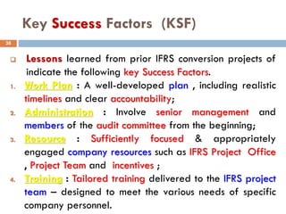 6. Transformation to IFRS accounting and finance | PDF