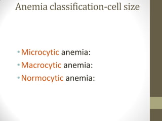 Anemia; causes, types, laboratory investigations | PDF