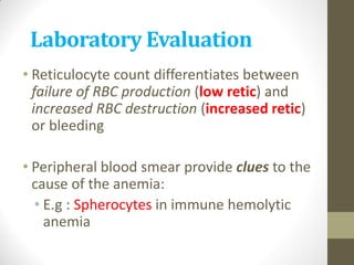 Anemia; causes, types, laboratory investigations | PDF