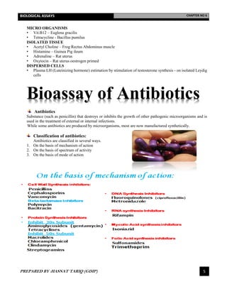 BIOLOGICAL ASSAY OF ANTIBIOTICS , VITAMIN D , DIGOXIN & INSULIN | PDF