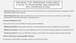 Ensuring Text Messaging Compliance: A Guide to Monitoring and Managing ...