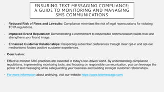 Ensuring Text Messaging Compliance: A Guide to Monitoring and Managing ...