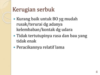 serbuk terbagi dan serbuk tabur yang gunakan untuk farmas | PPT