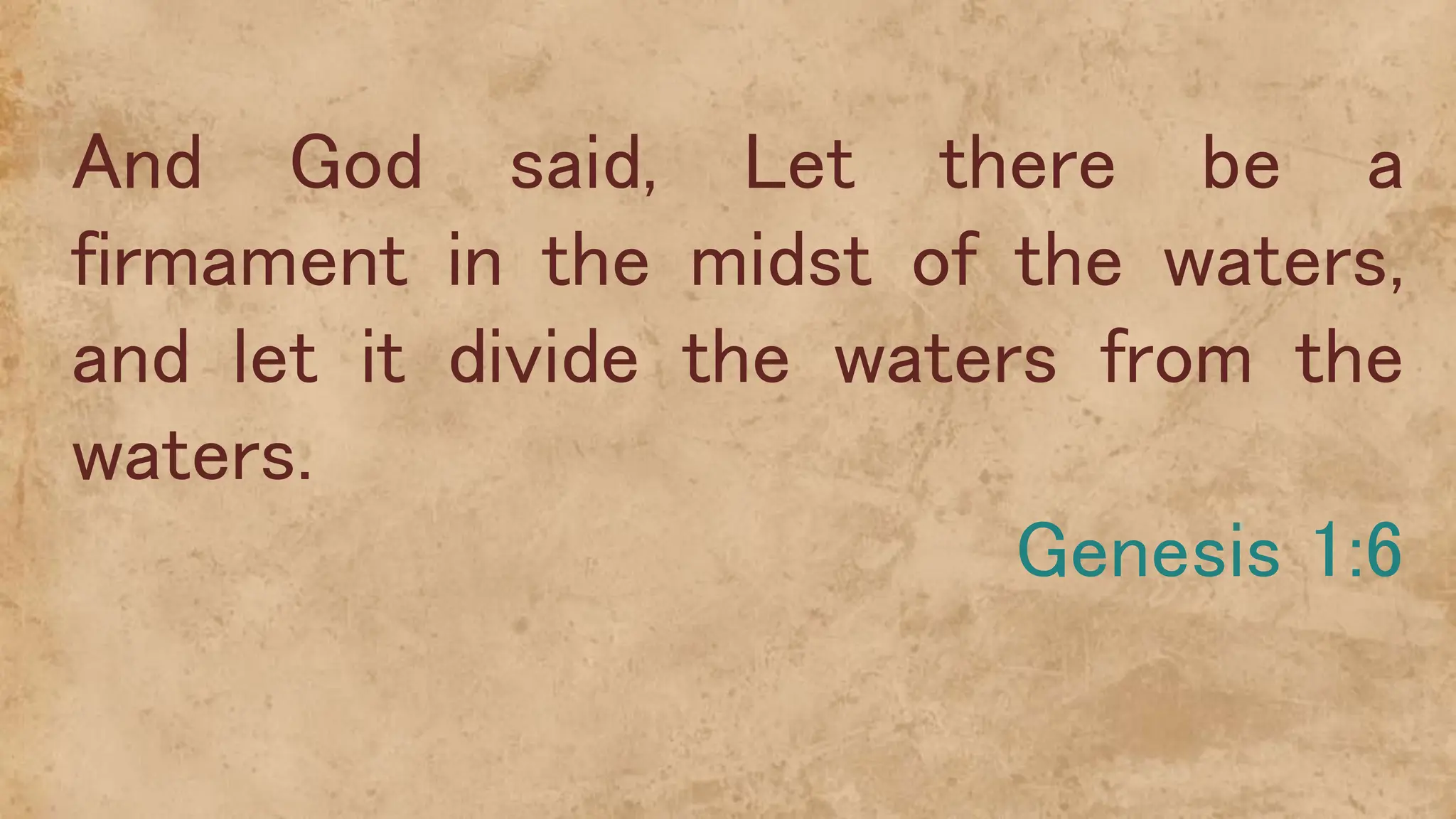 Genesis 1:6 || Meditate the Scripture daily verse by verse | PPTX