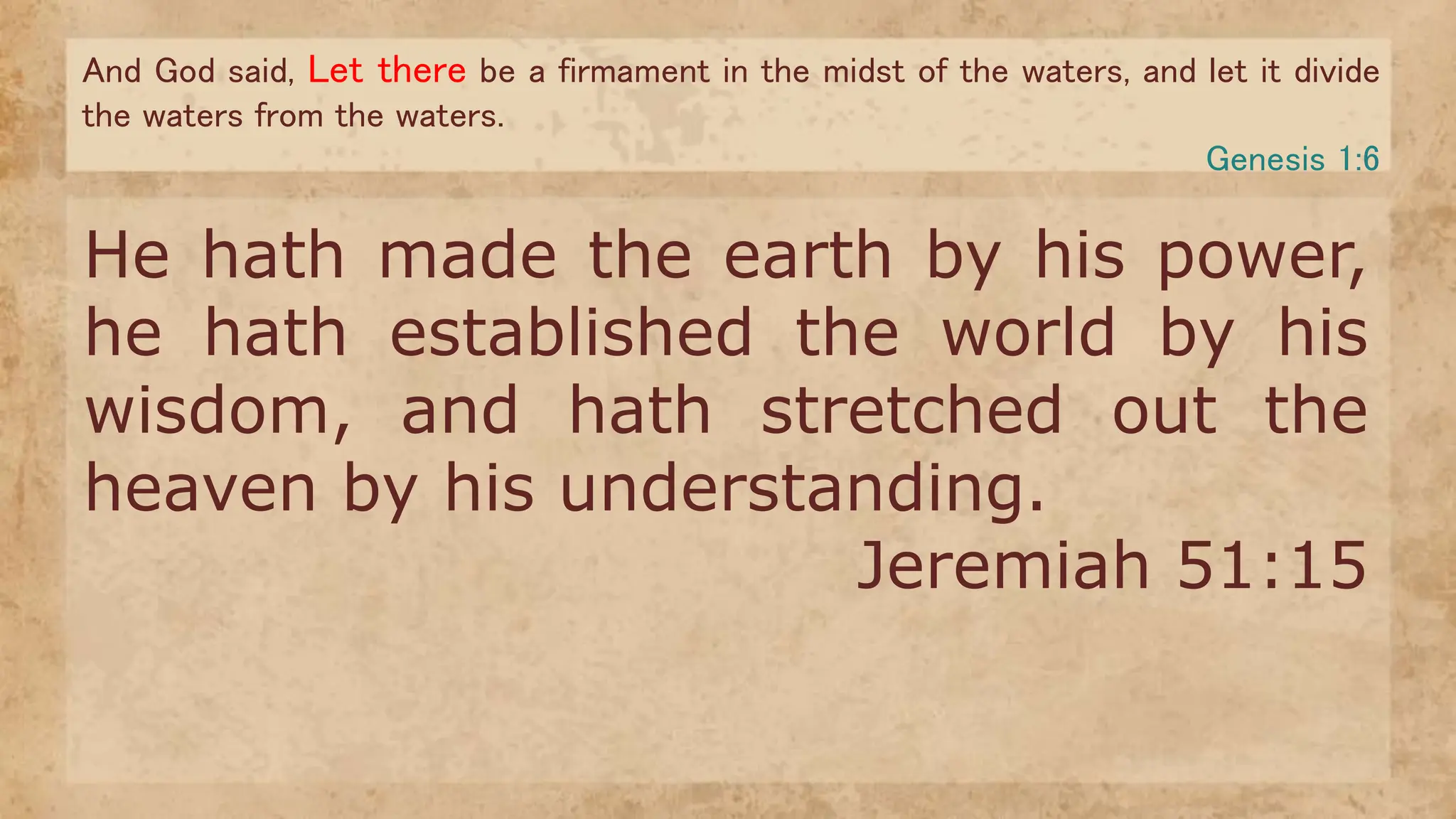 Genesis 1:6 || Meditate the Scripture daily verse by verse | PPTX