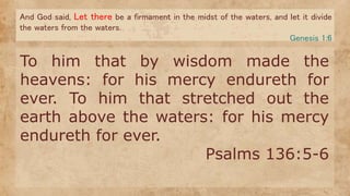 Genesis 1:6 || Meditate the Scripture daily verse by verse | PPTX